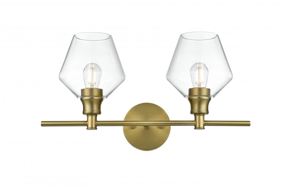 Gene Wall L19.1W8H10.5 Satin Gold C/GL : LD2312SG | Lighting & Design ...